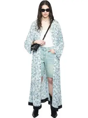 Zadig&Voltaire Printed Kimono Jacket - Multicolor / White