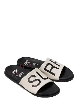 Beek Railibird Leather Slide Sandal - Stripe
