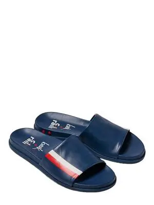 Beek Railibird Leather Slide Sandal - Stripe