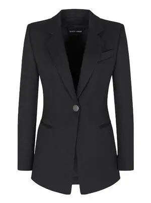 Giorgio Armani Technical Scuba Single-breasted Jacket - Black