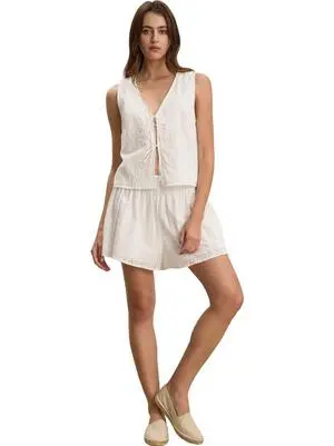 Velvet By Graham & Spencer Iris Eyelet Short - White