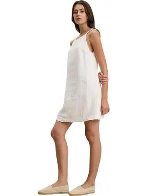 Velvet By Graham & Spencer Nara Linen Mini Dress - White