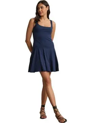 Velvet By Graham & Spencer May Mini Tennis Tank Dress - Blue / Navy