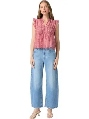 Paige Arellia Ankle Barrel Leg Jean - Denim