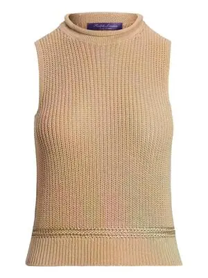 Ralph Lauren Ribbed Sleeveless Top - Neutrals