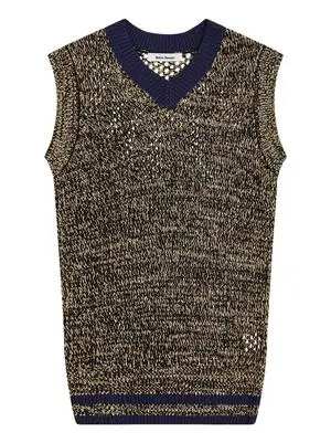 WALES BONNER Shade Knit Vest - Blue