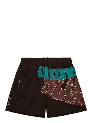 CACTUS JACK BY TRAVIS SCOTT Cactus Jack X Mitchell & Ness Tulane University Shorts - Brown