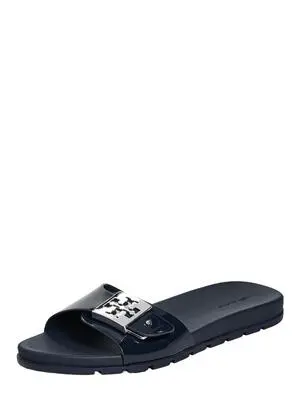 Tory Burch Buckle Slides - New Navy/silver