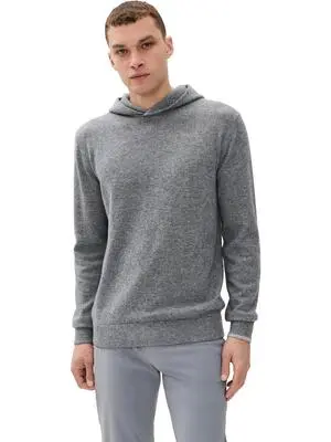 Greyson Cashmere Blend Hoodie Sweater - Smoke Heather