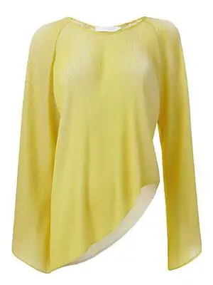 LEEM Plisse Woven Top - Yellow