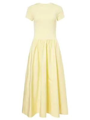 Ralph Lauren Cotton-jersey Midi Dress - Tbird Yellow