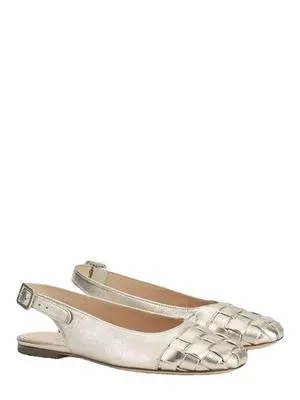 Agl Mara Wave Slingback Cap Toe Flat - Sandy