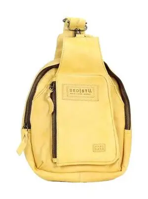Bed Stu Leather Sling Backpack Custard Velvet