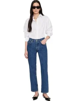 ANINE BING Essie Cotton Poplin Shirt - White