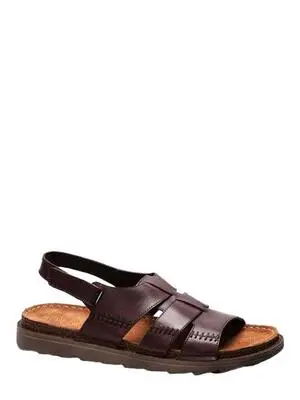 A. VEER Maldiva Back-Strap Sandal Brown Leather