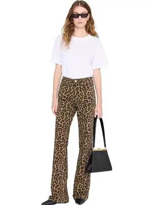 ANINE BING Hugh Jean - Black/brown Leopard