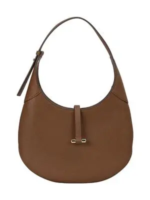 BOSS Lidney Leather Hobo Bag - Medium Brown
