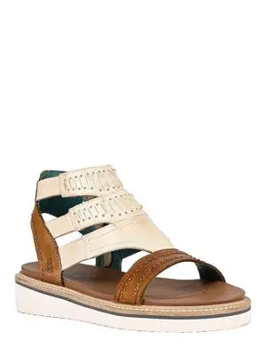 ROAN Leather Platform Sandals - Tan Bone Hd