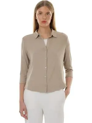 Majestic Filatures Soft Touch 3/4 Sleeve Shirt - Desert