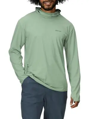 MARMOT Airexchange Solarshield UPF Hoodie Agate Green