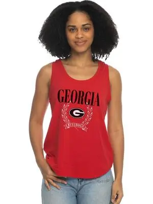 ZOOZATZ Georgia Bulldogs Everyday Tri-blend Tank Top - Red