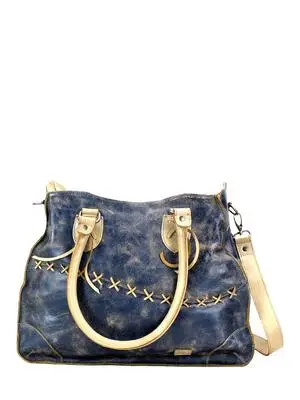 Bed Stu Bruna Leather Handbag Cobalt Oats Lux
