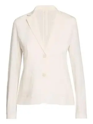 Majestic Filatures Soft Touch Two Button Blazer Cream