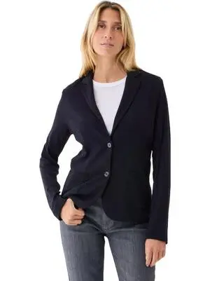 Majestic Filatures Soft Touch Two Button Blazer Marine