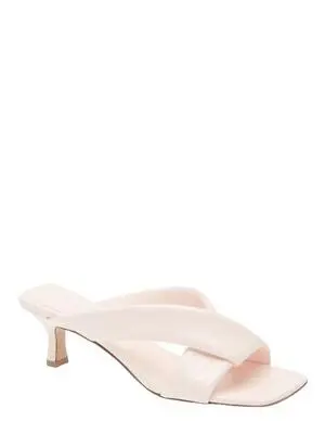 Bottega Veneta Riva Kitten Heel Sandal - 5964 Seashell