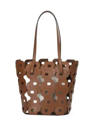 BOSS Double B Monogram Leather Tote