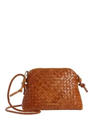 LOEFFLER RANDALL Mallory Woven Leather Crossbody Bag - Timber
