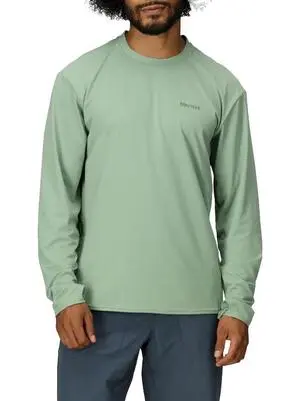 MARMOT Airexchange Solarshield Upf Long Sleeve Crewneck T-shirt - Agate Green