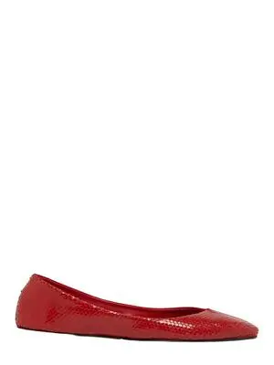 Jacquemus Les Ballerines Mixed Leather Flats - Red