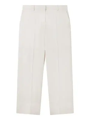 Stella McCartney Pleated Straight-leg Trousers - Cream