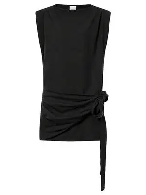 Isabel Marant Étoile Marielle Draped Cotton Jersey Dress - Black
