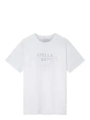 Stella McCartney Lace-insert Graphic Boxy T-shirt - Pure White