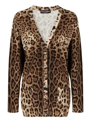 Dolce & Gabbana Buttoned Cardigan - Leo Print