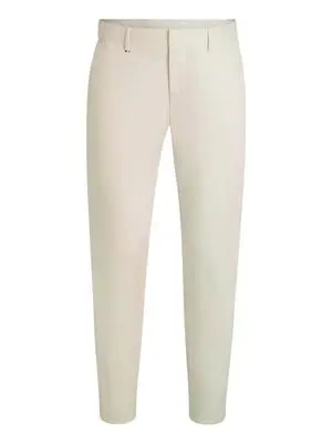 BOSS Cotton Tapered Trousers - White