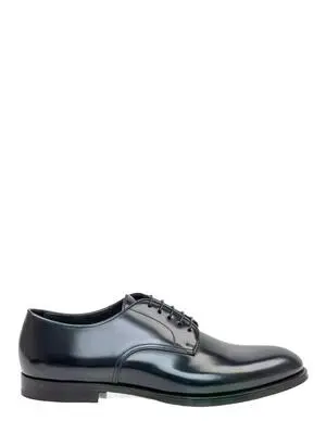DOUCAL'S Leather Derby Shoes - Black