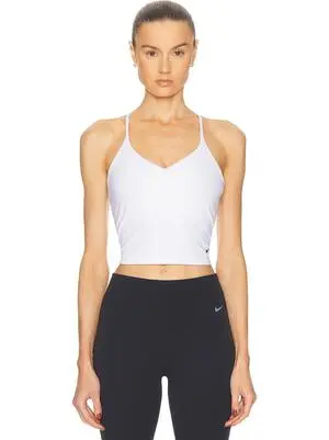 Nike Indy Light Support Padded Tank Top - White & Black