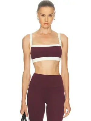 Splits59 Splits59 Monah Rigor Bra In Black Dark Cherry & Creme
