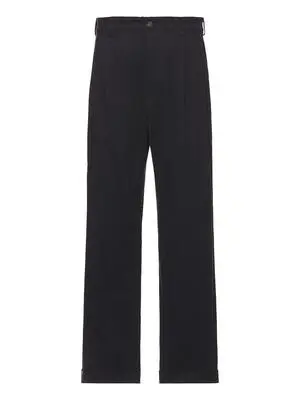 GHIAIA Chino Double Pleated Pants - Navy