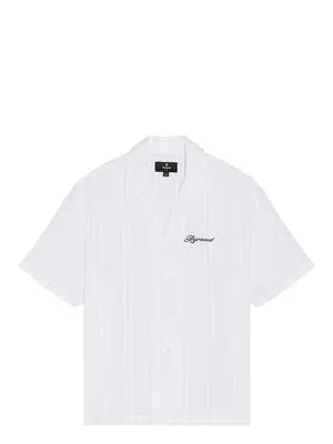 REPRESENT Embroidered Bowling Shirt In White - Antique White