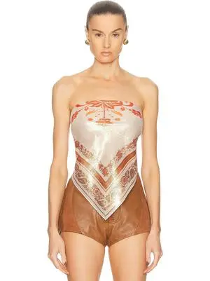 Retrofete Noelle Top - Terracotta Bandana