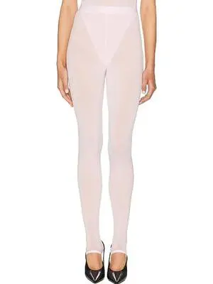 Wardrobe.NYC Sheer Stirrup Legging - Blush