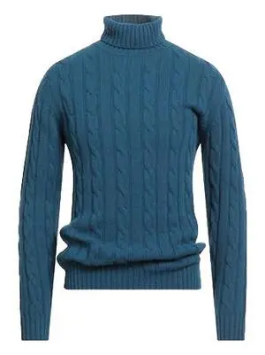 DANIELE FIESOLI Turtleneck Merino Wool Sweater Blue
