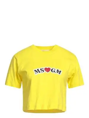 MSGM Cotton Jersey T-shirt - Yellow