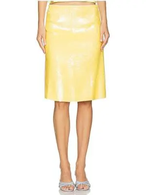 GUIZIO Isabelle Sequin Midi Skirt - Honey Butter