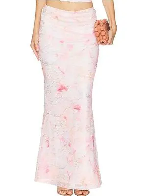 MORE TO COME Nina Maxi Skirt - Pink Floral