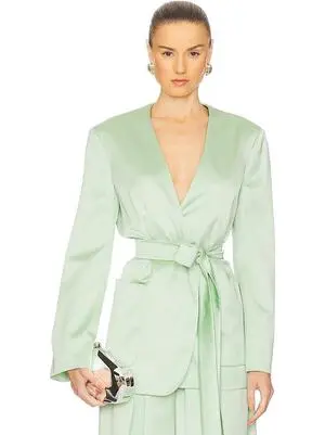 Andamane Wes Collarless Blazer - Mint